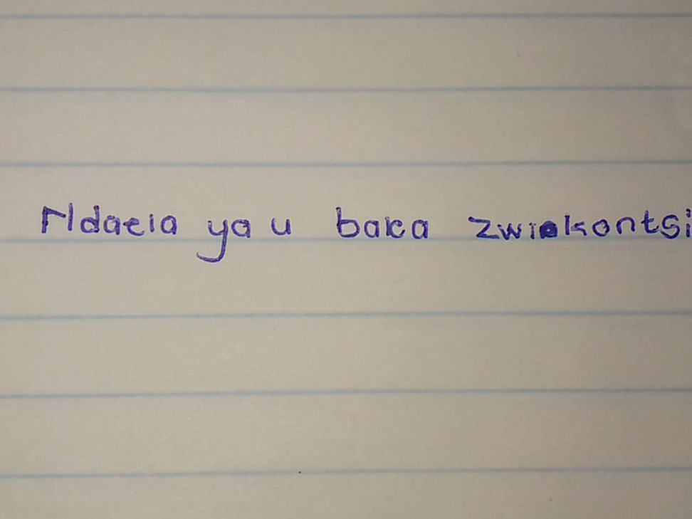 Ndaeia ya u baka zwiekontsi | StudyX