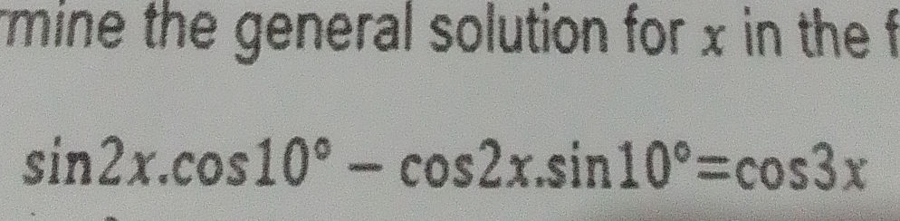 Determine the general solution for x in the | StudyX