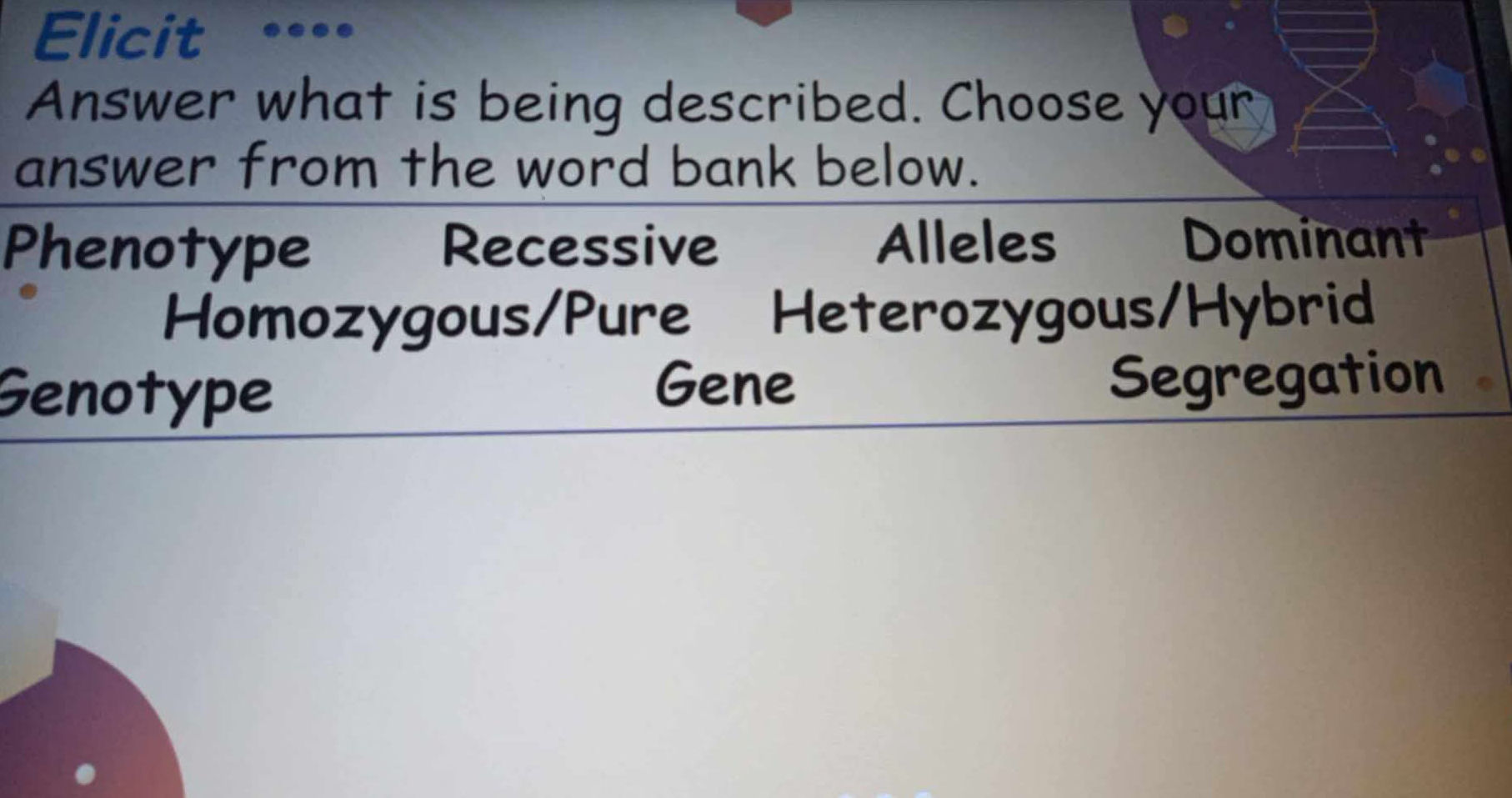 Answer what is being described. Choose your | StudyX