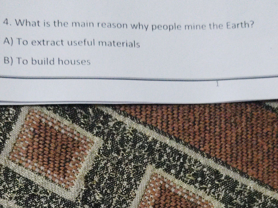 4. What is the main reason why people mine | StudyX