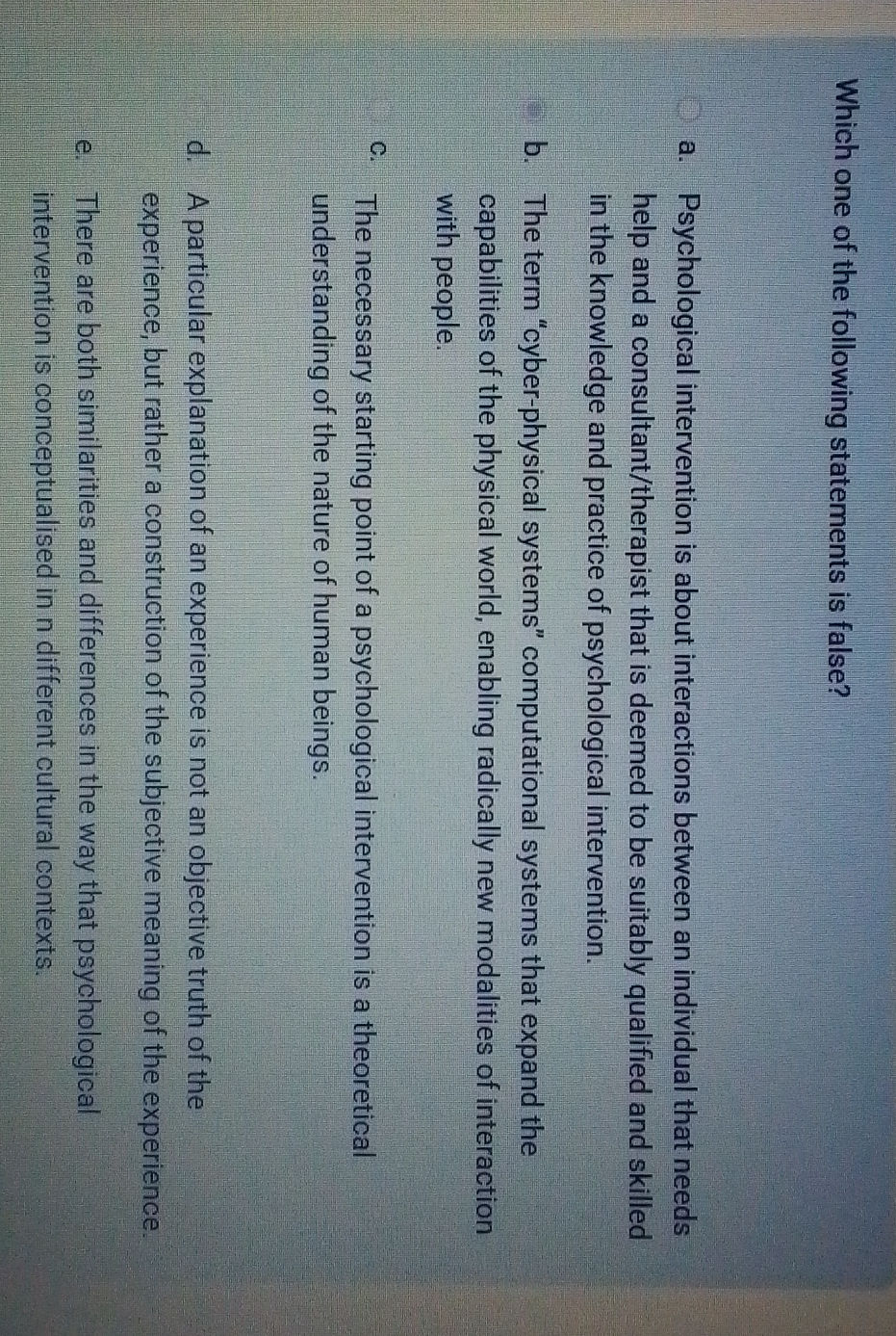 Which one of the following statements is | StudyX