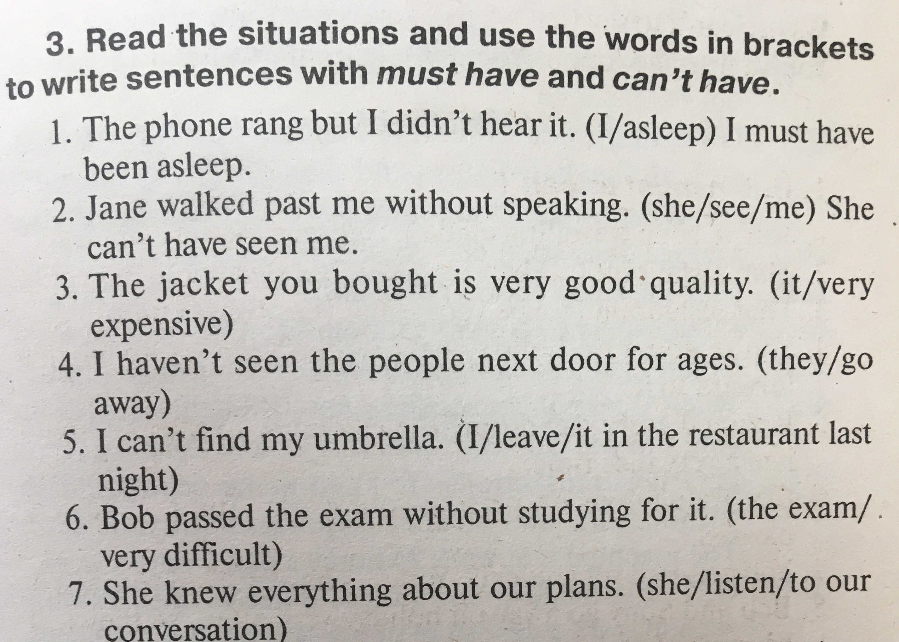 3. Read the situations and use the words in | StudyX