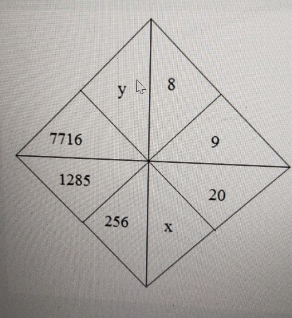 The image shows a diamond shape divided into | StudyX
