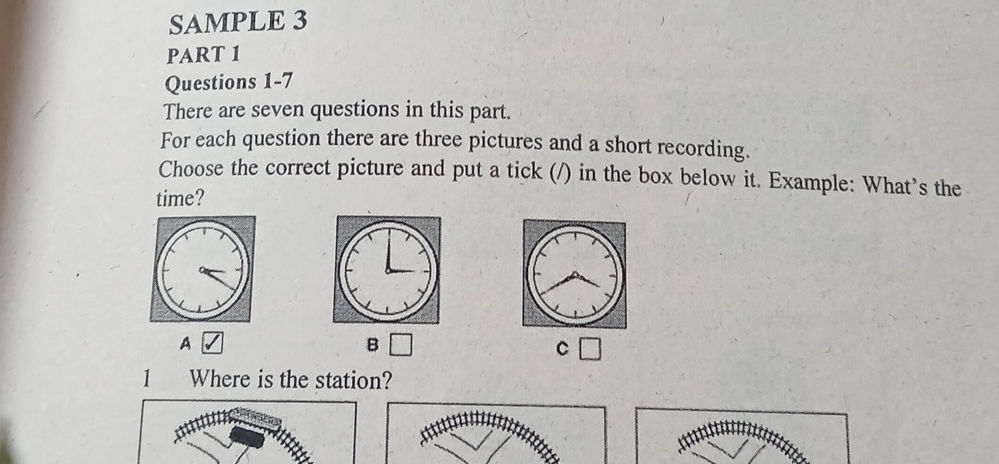 SAMPLE 3 PART 1 Questions 1-7 There are