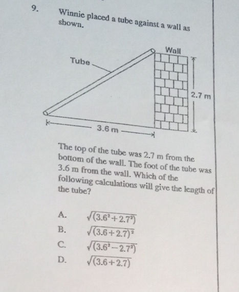 Winnie placed a tube against a wall as | StudyX