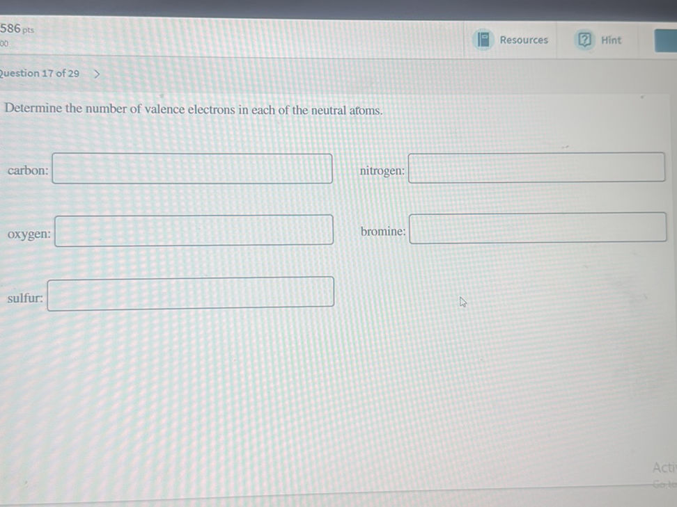 Determine the number of valence electrons in | StudyX
