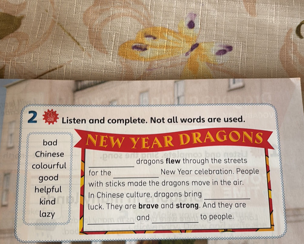 Listen and complete. Not all words are used. | StudyX