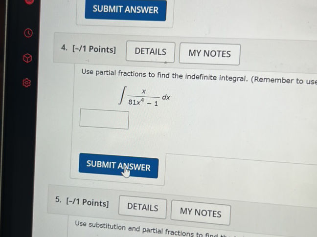 Use partial fractions to find the indefinite | StudyX