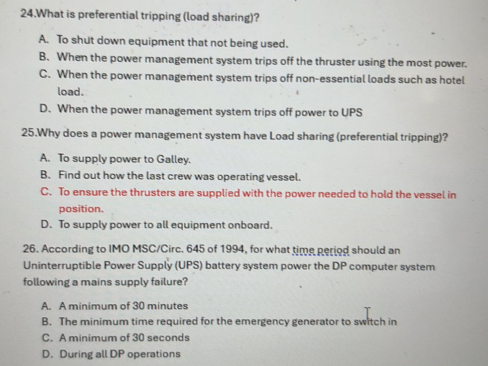 What is preferential tripping (load