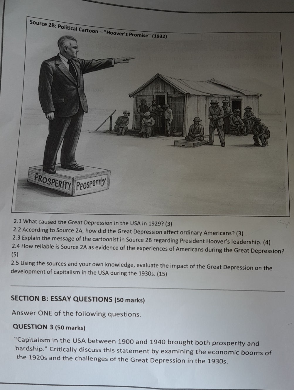 2.1 What caused the Great Depression in the | StudyX