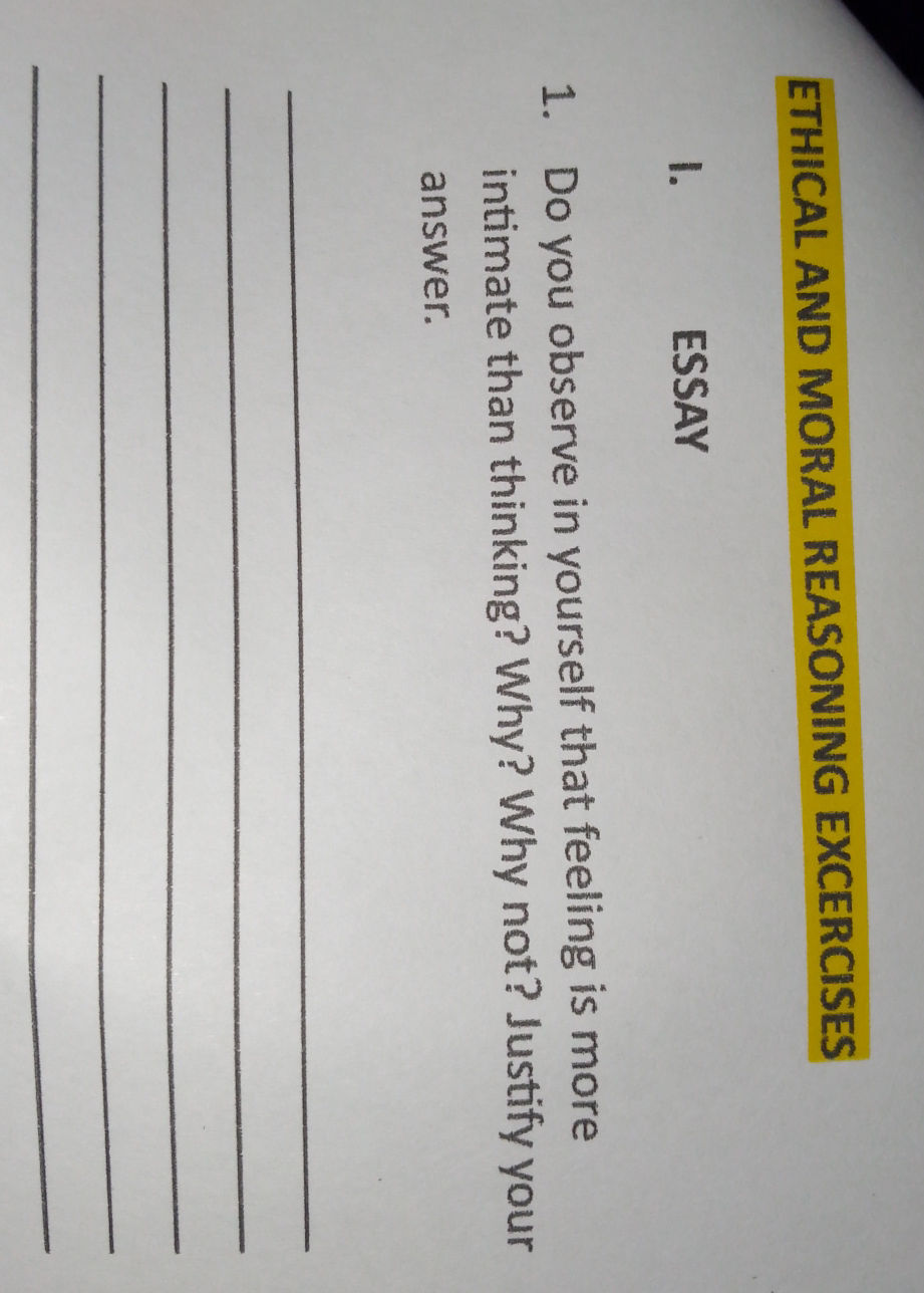 1. Do you observe in yourself that feeling | StudyX