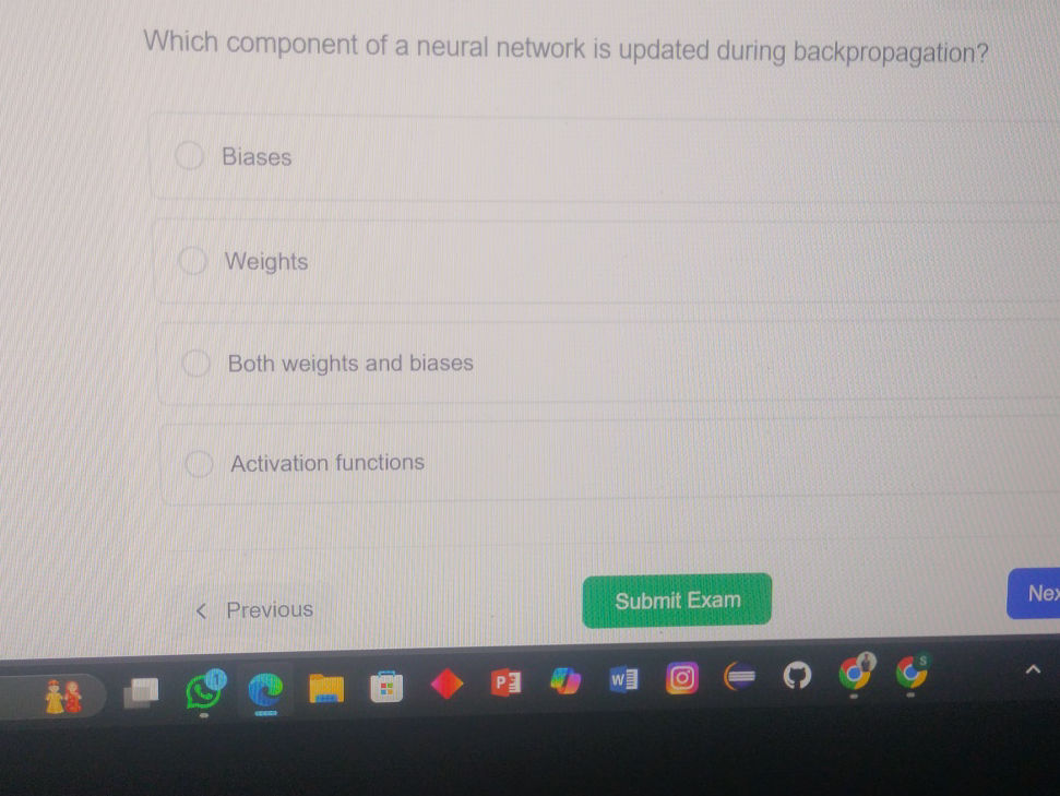 Which component of a neural network is | StudyX