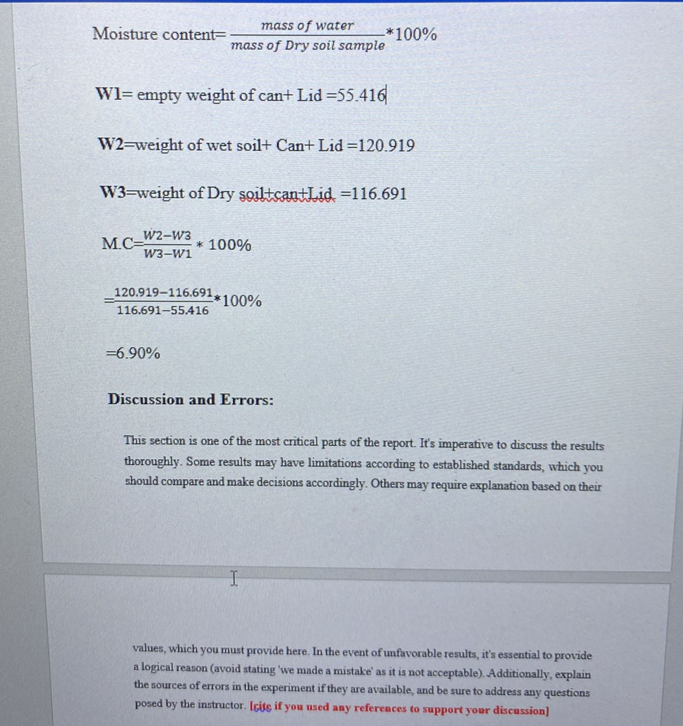 Moisture content = {mass \ of \ water}{mass | StudyX