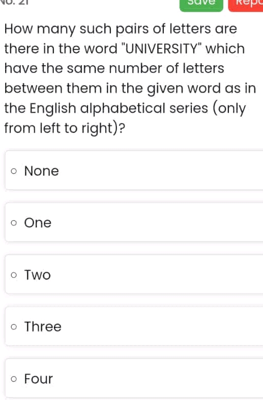 How many such pairs of letters are there in | StudyX