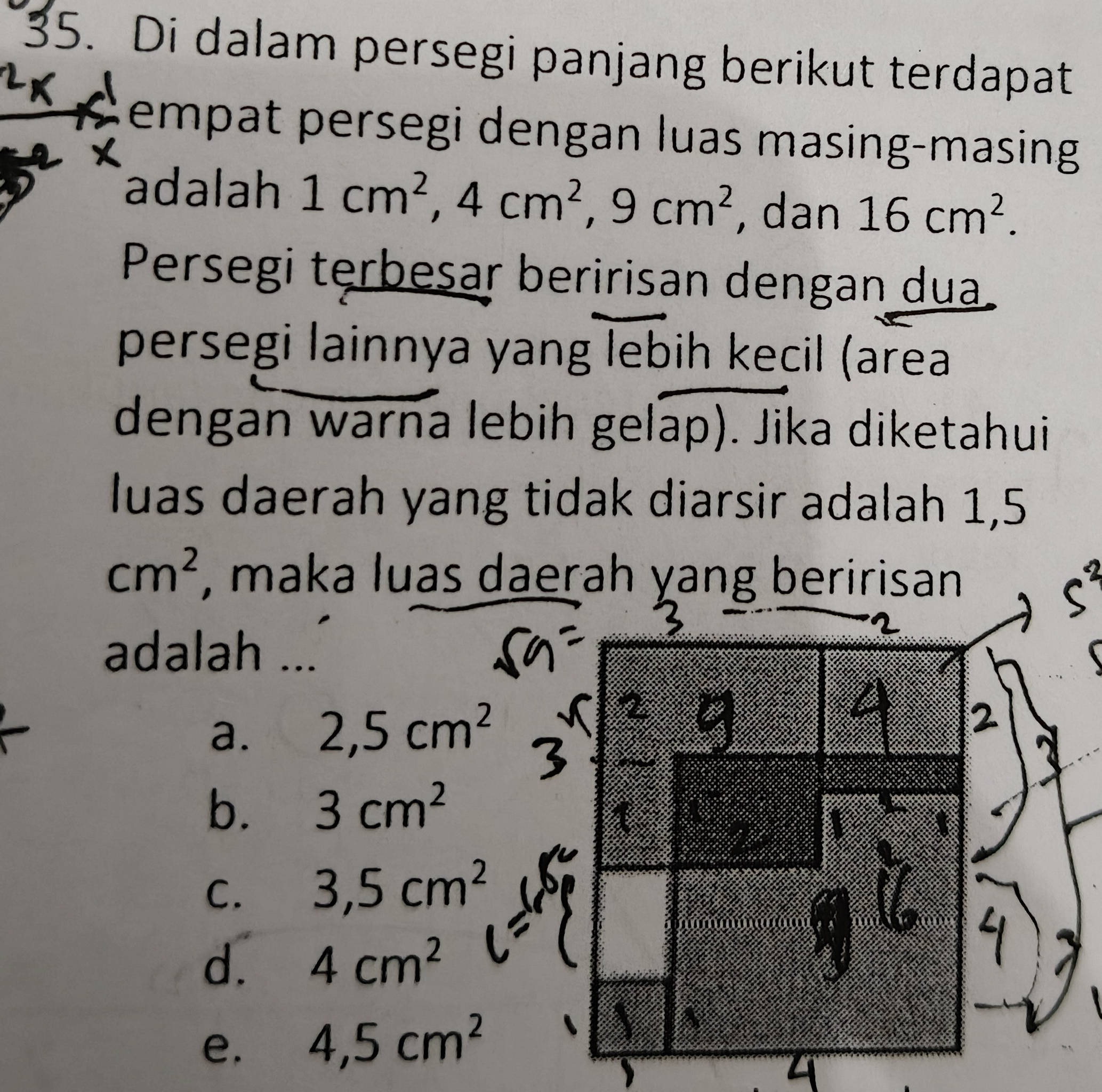 35. Di dalam persegi panjang berikut | StudyX