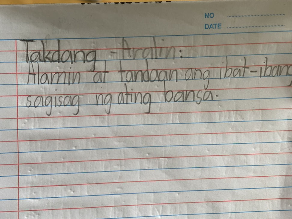 Takdang-Aralin: Alamin at tandaan ang | StudyX