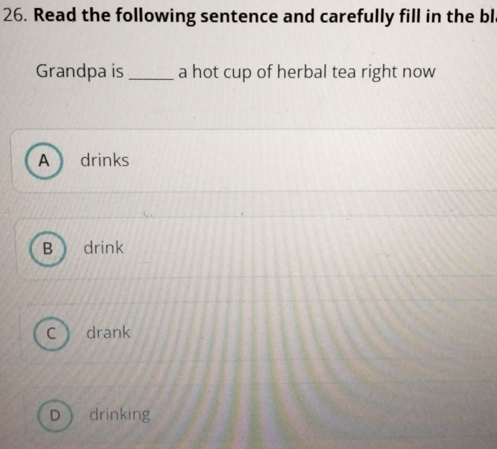 26. Read the following sentence and | StudyX