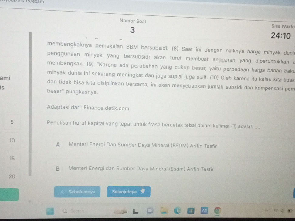 Penulisan huruf kapital yang tepat untuk | StudyX