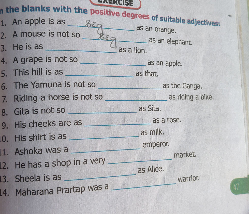 Fill in the blanks with the positive degrees | StudyX