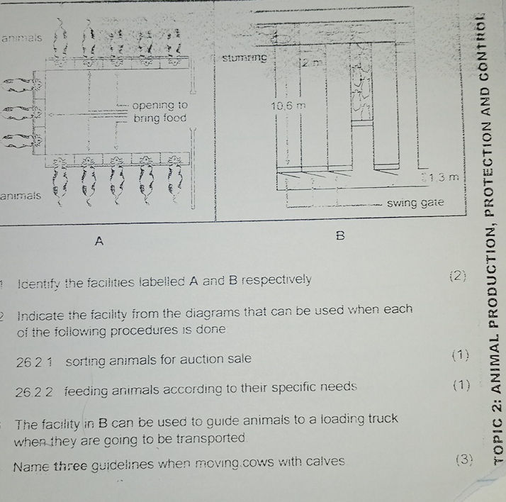 1. Identify the facilities labelled A and B | StudyX