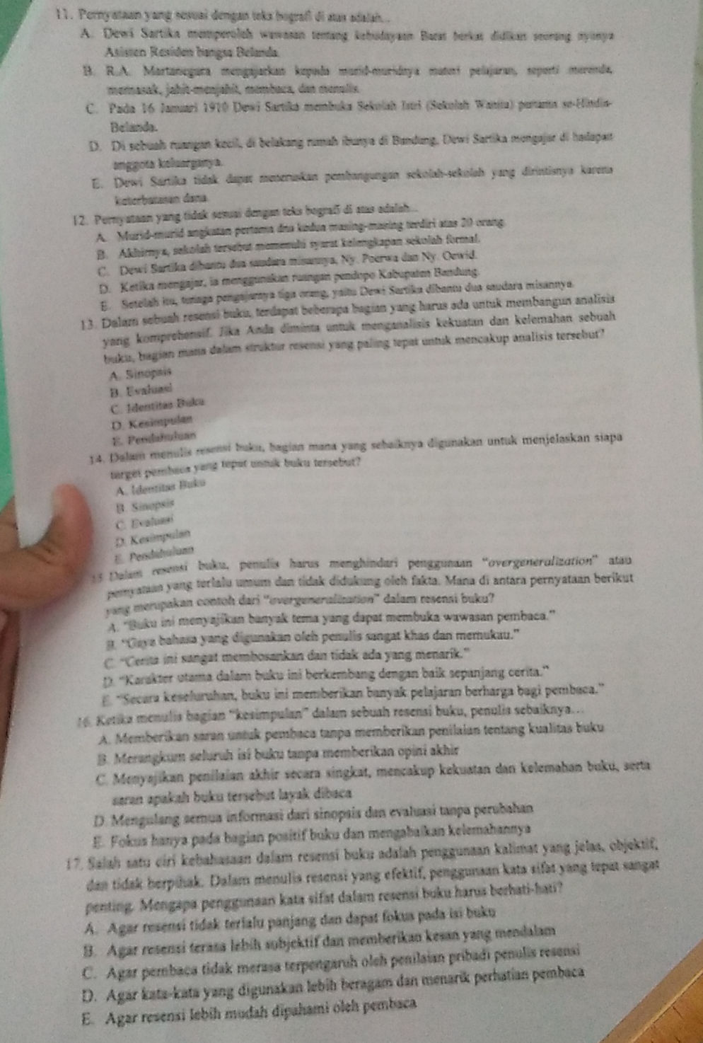 11. Pernyataan yang sesuai dengan teks | StudyX