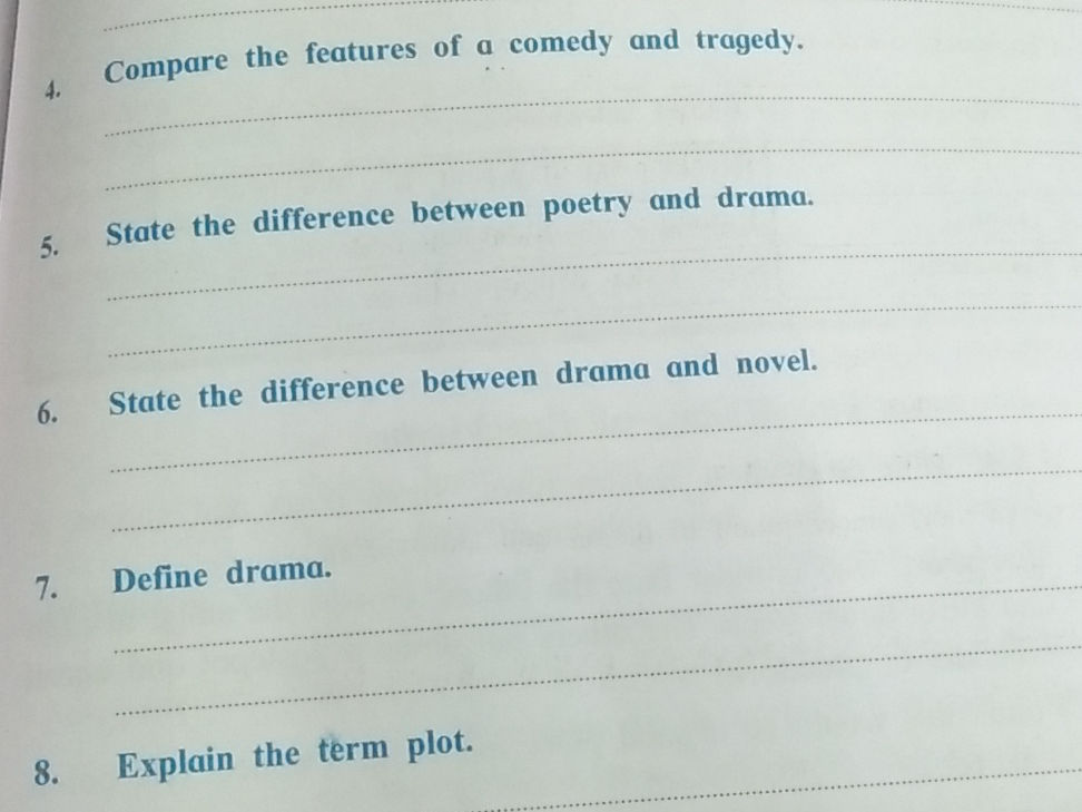 4. Compare the features of a comedy and | StudyX