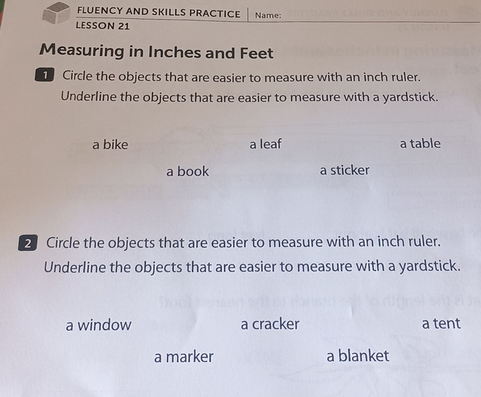 1 Circle the objects that are easier to | StudyX