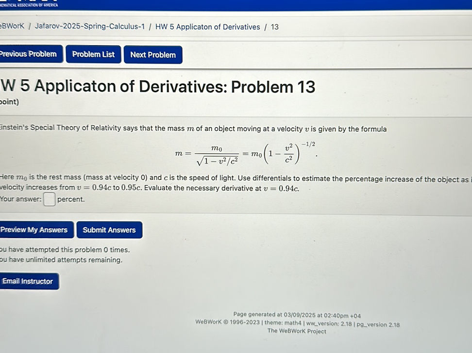 Einstein's Special Theory of Relativity says | StudyX