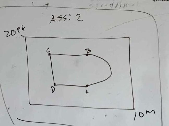 The image shows a diagram of a shape inside | StudyX