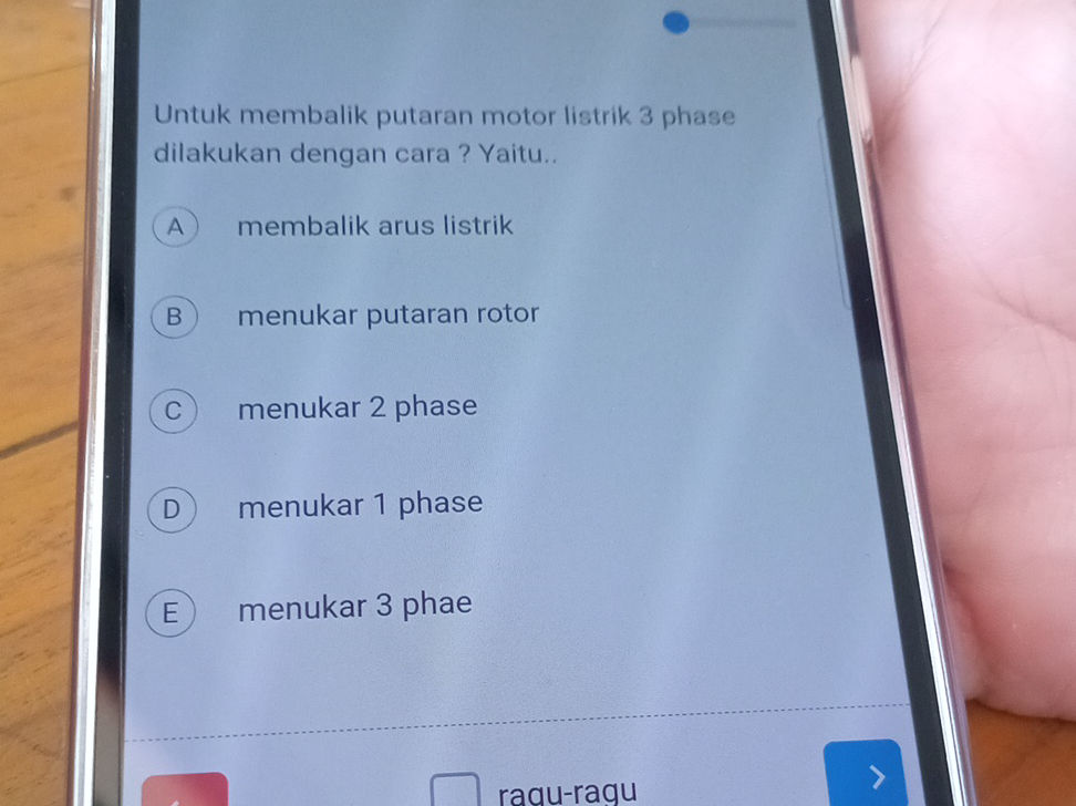 Untuk membalik putaran motor listrik 3 phase | StudyX