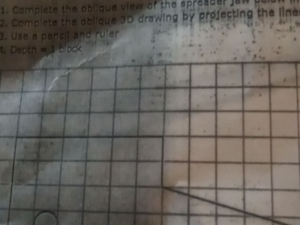 1. Complete the oblique view of the spreader | StudyX