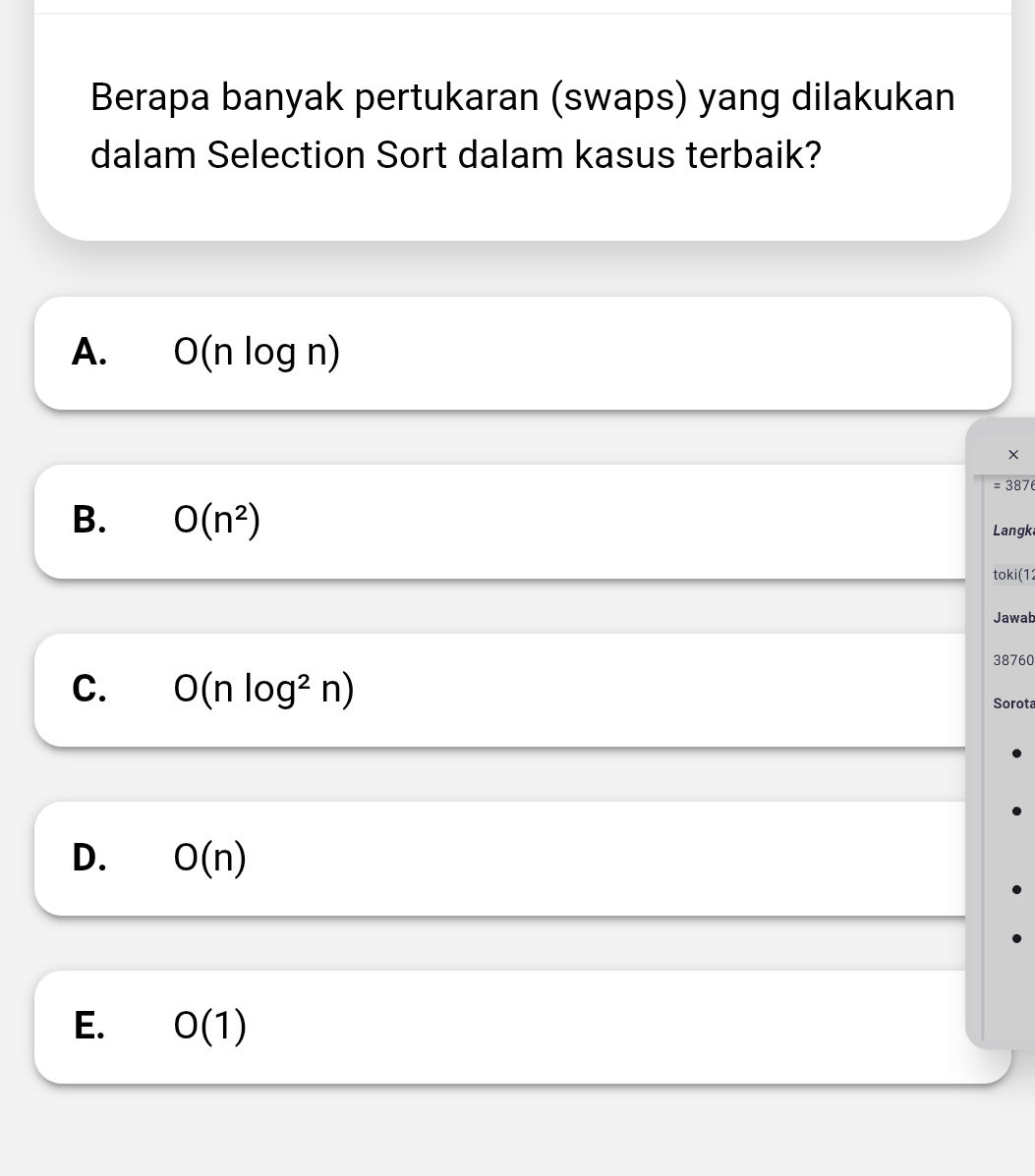 Berapa banyak pertukaran (swaps) yang | StudyX