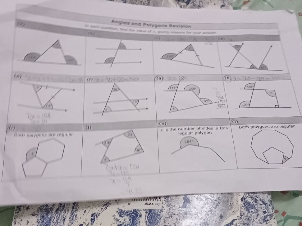 Angles and Polygons Revision In each | StudyX