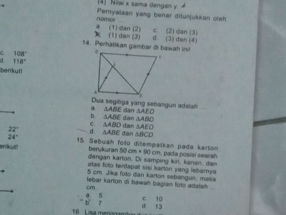 14. Perhatikan gambar di bawah ini! ``` | StudyX