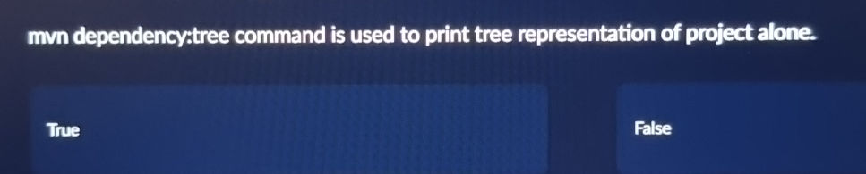 mvn dependency:tree command is used to print | StudyX