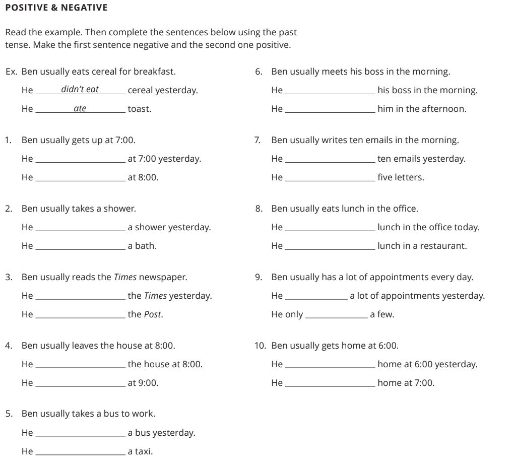 POSITIVE NEGATIVE Read the example. Then | StudyX