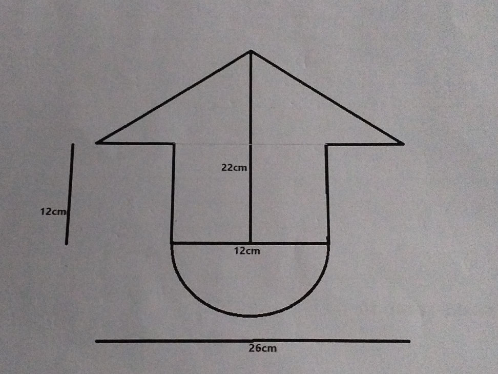 The image shows a composite shape made up of | StudyX