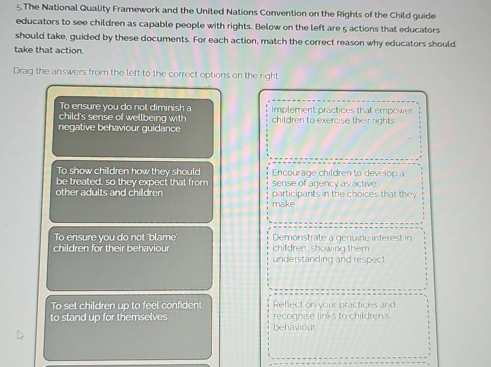 5. The National Quality Framework and the | StudyX