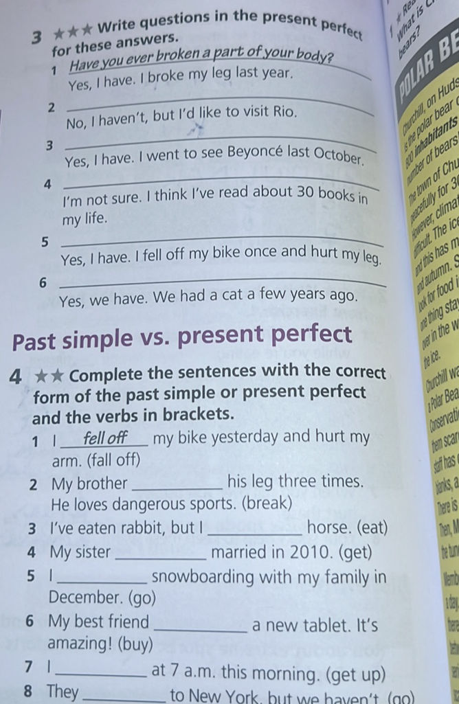 3. Write questions in the present perfect | StudyX