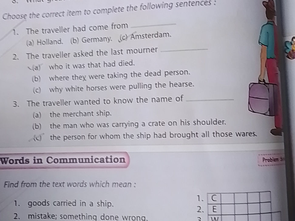 Choose the correct item to complete the | StudyX