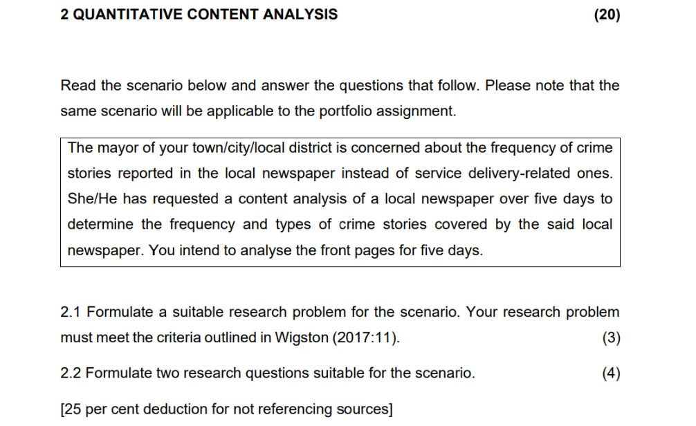 2 QUANTITATIVE CONTENT ANALYSIS Read the | StudyX