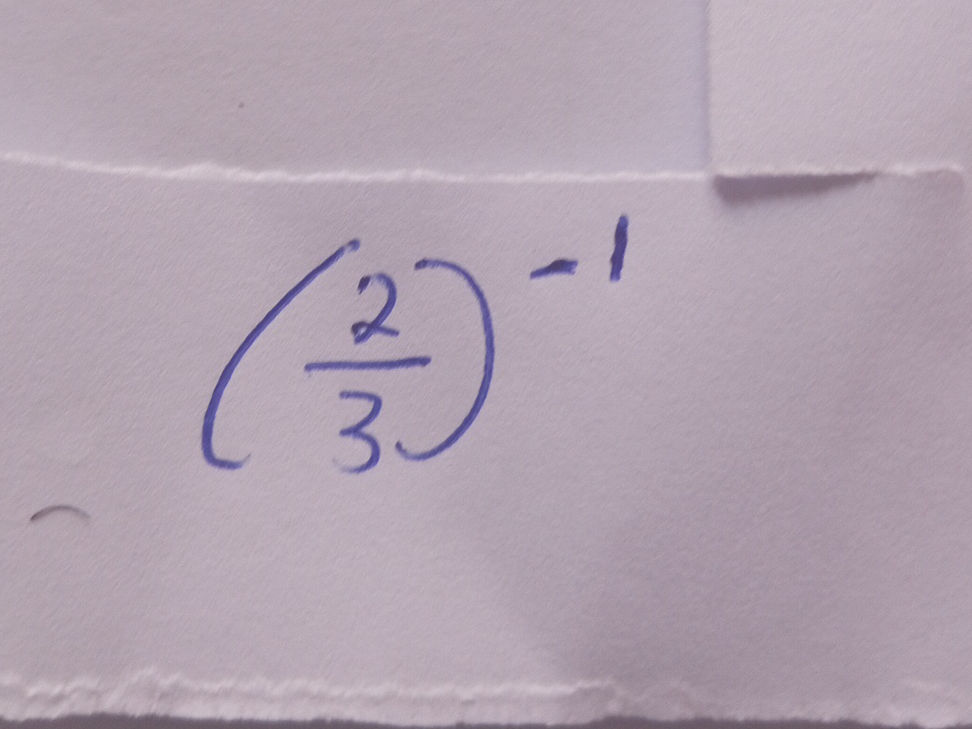 Simplify the expression (2/3)^-1 | StudyX