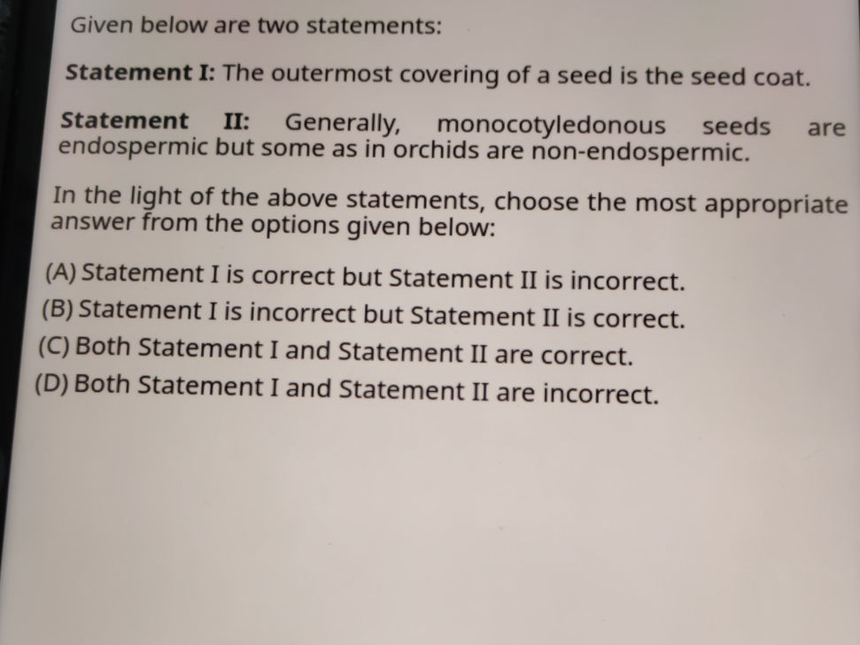 Given below are two statements: Statement | StudyX