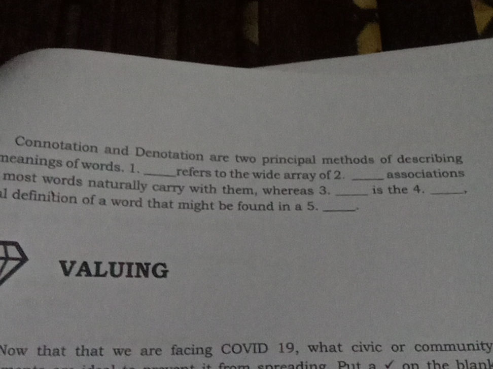 Connotation and Denotation are two principal | StudyX