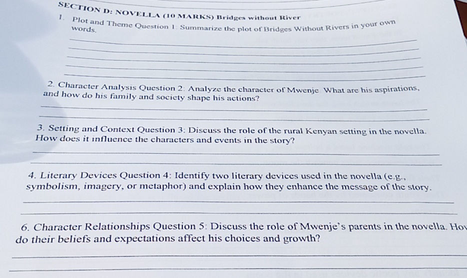 1. Plot and Theme Question 1 Summarize the | StudyX