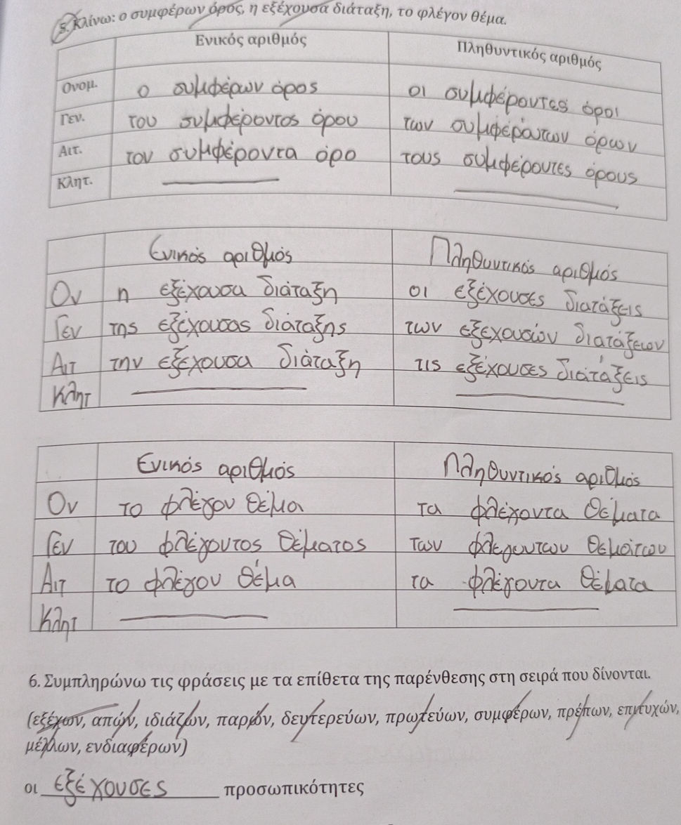 8. Κλίνω: ο συμφέρων όρος, η εξέχουσα | StudyX