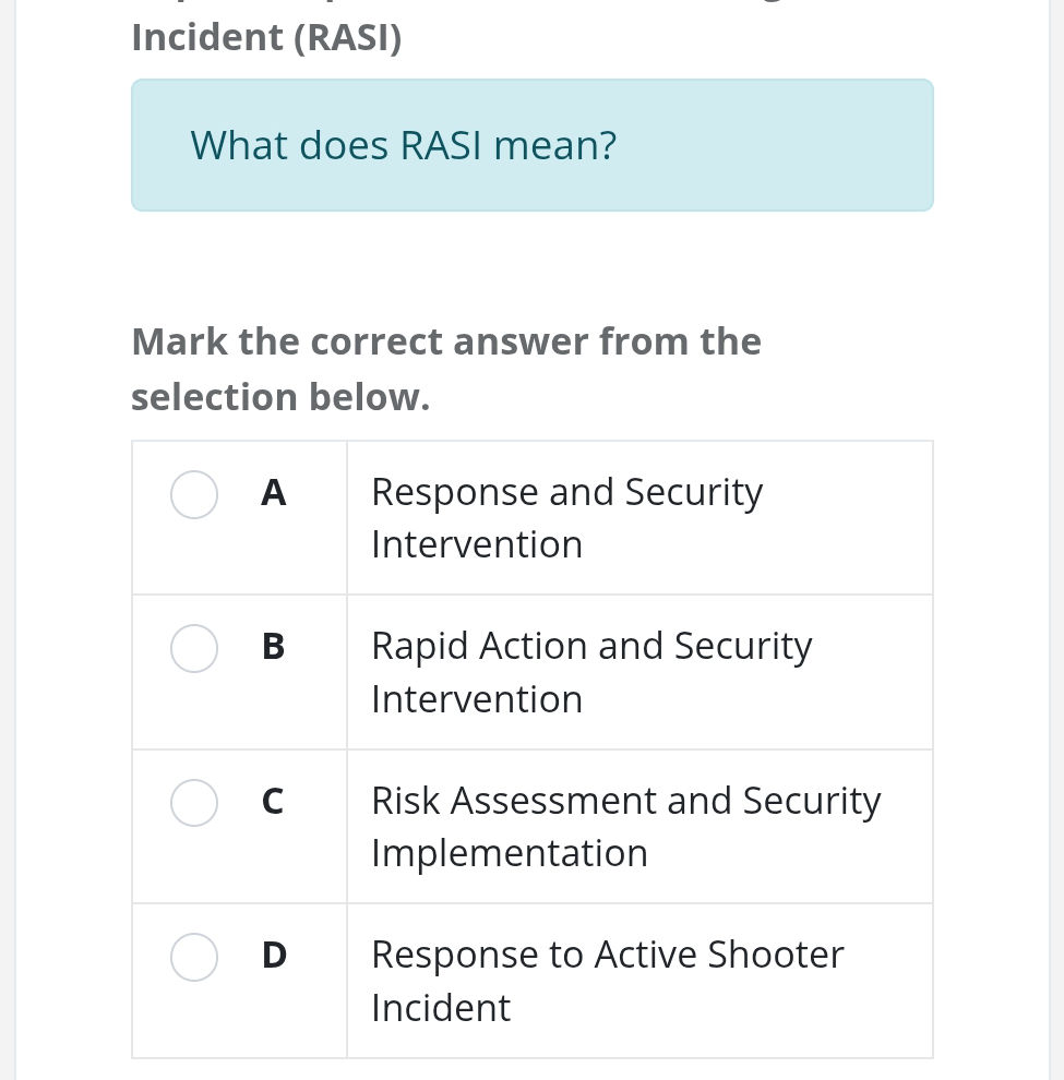 What does RASI mean? A Response and | StudyX