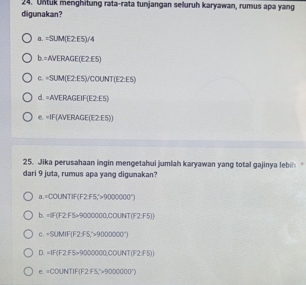 24. Untuk menghitung rata-rata tunjangan | StudyX