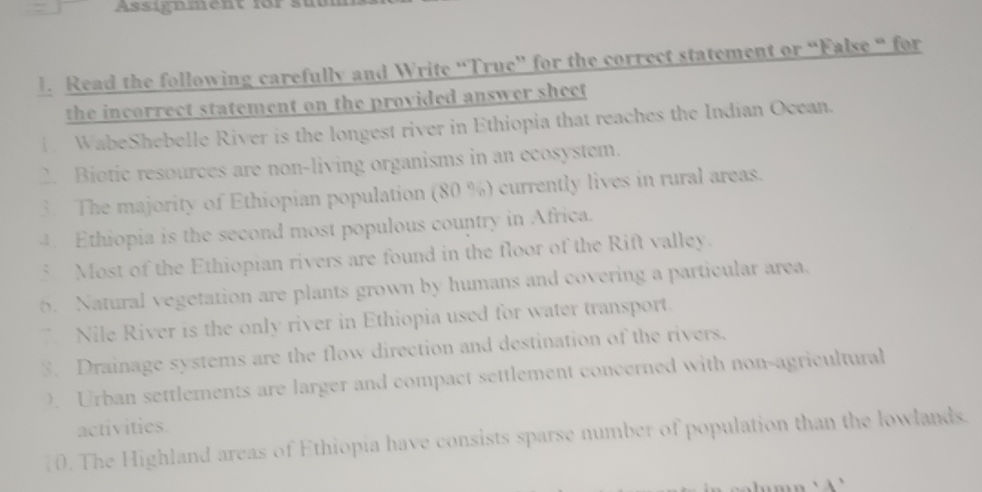 1. Read the following carefully and Write | StudyX