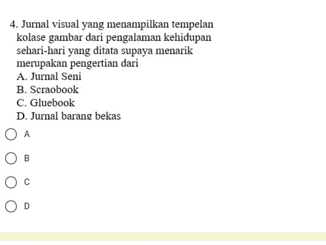 4. Jurnal visual yang menampilkan tempelan | StudyX